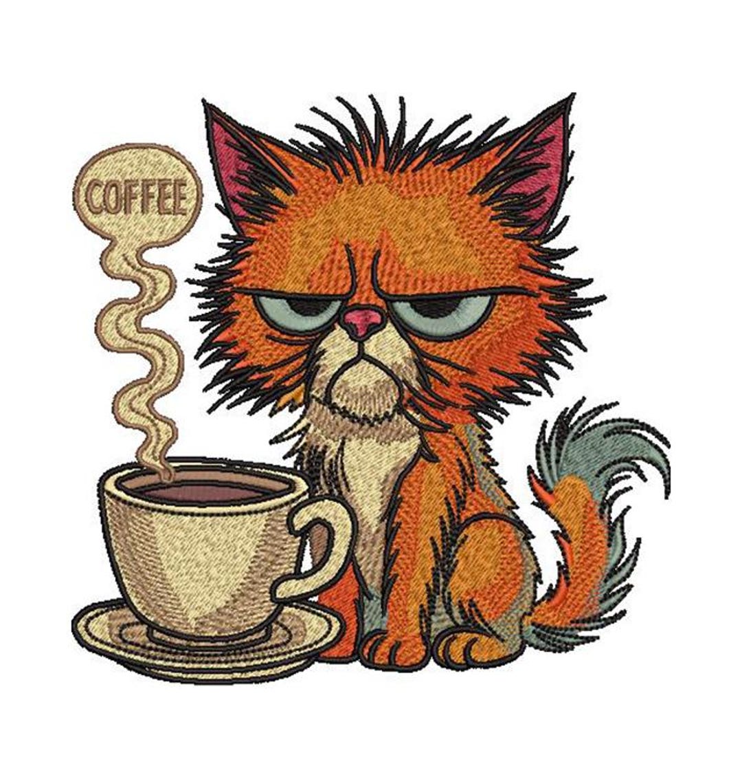 Grumpy Cat Embroidery Design: Machine Embroidery Pattern, 5 Sizes ...