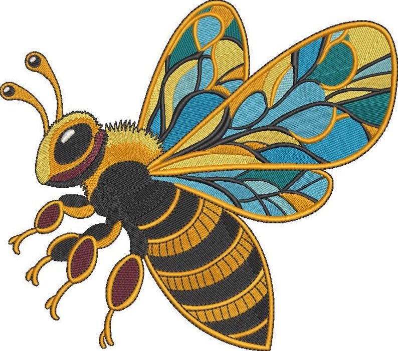 Colorful Bee Machine Embroidery Design: 3 Sizes (instant Download) - Etsy