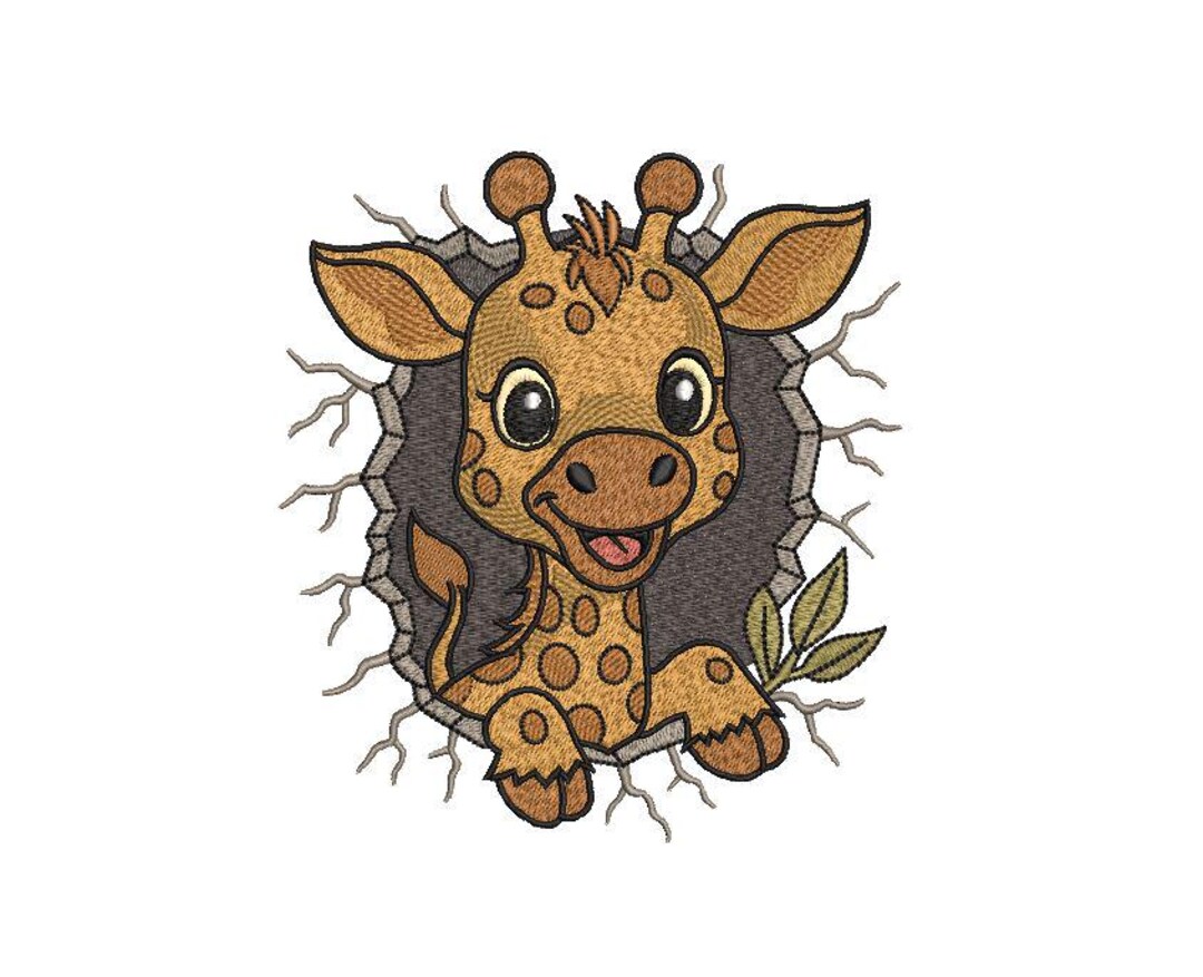 Cheeky Baby Giraffe Machine Embroidery Design (digital File) - Etsy UK