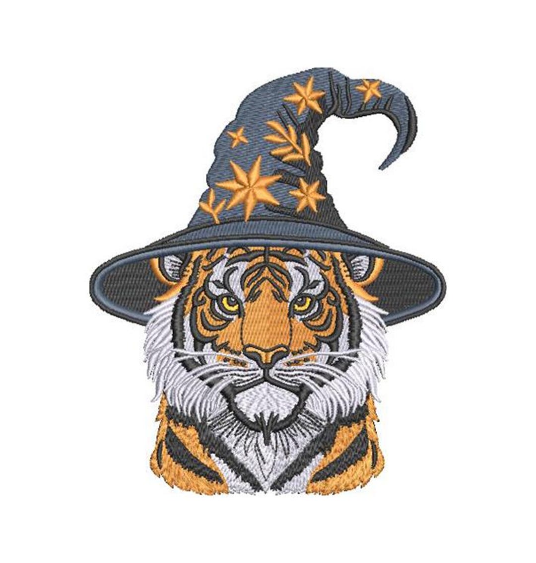 Wizard Tiger Machine Embroidery Design: Adorable Animal Art (digital ...