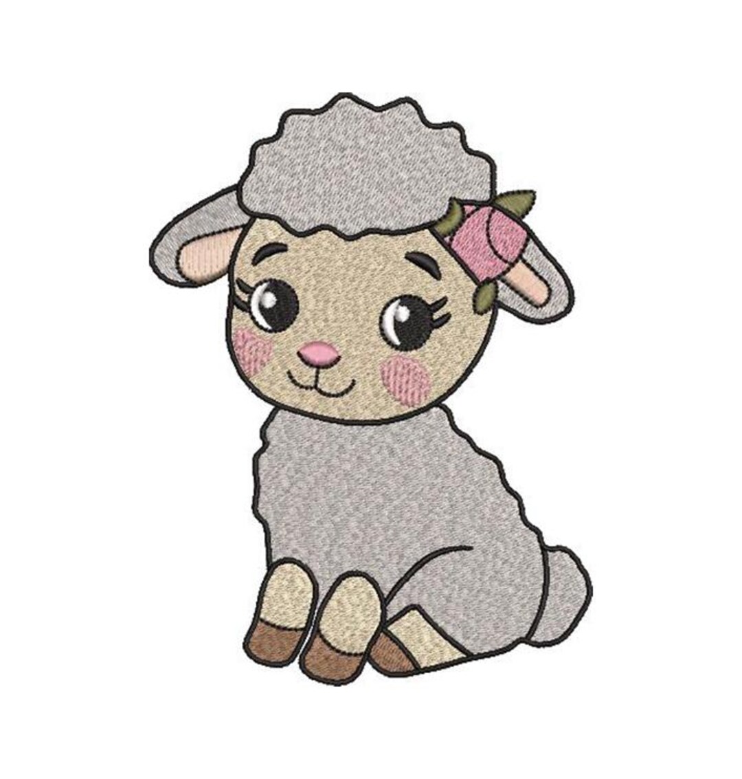 Cute Lamb Embroidery Design Embroidery Machine Embroidery Cute Lamb ...