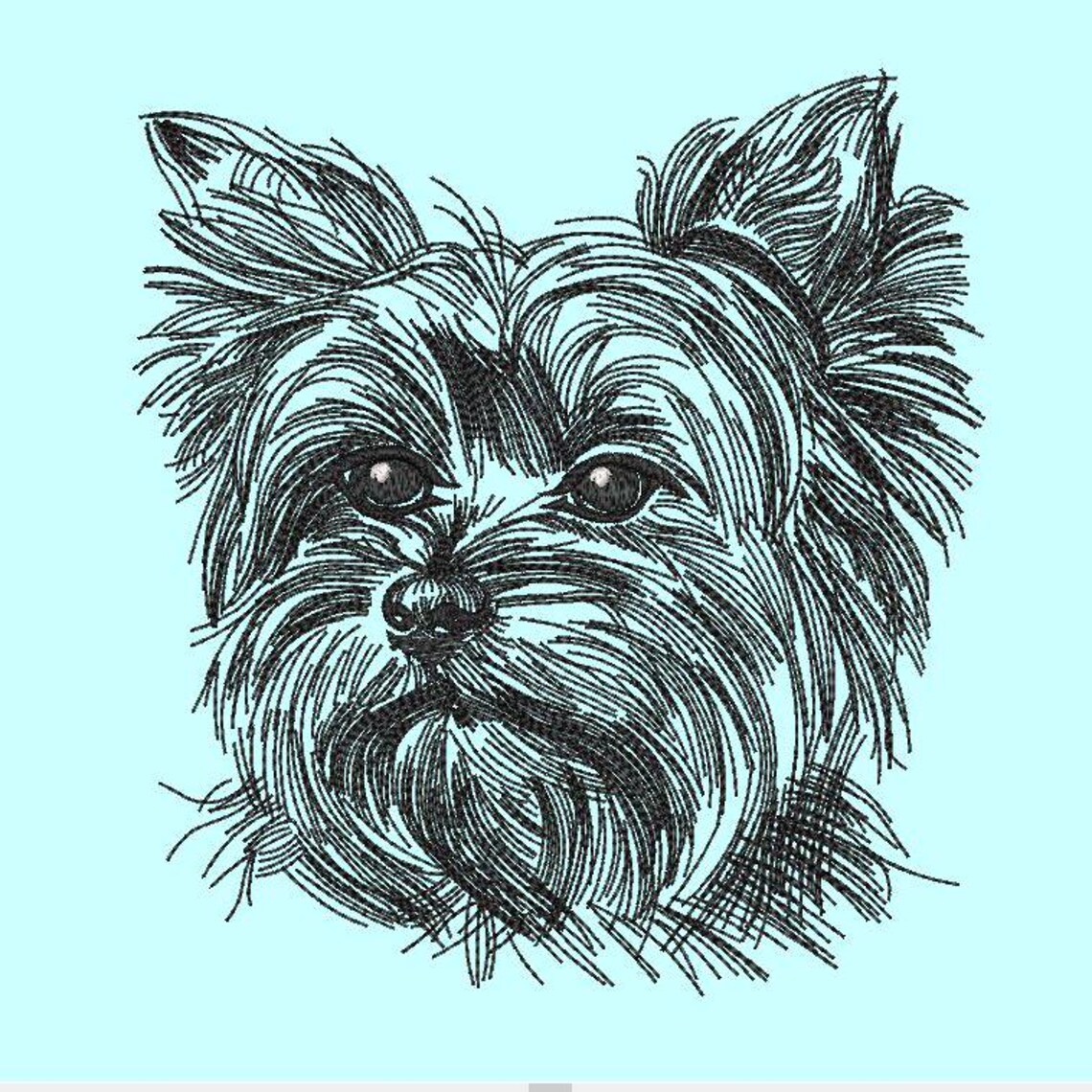 Yorkshire Terrier Face Machine Embroidery Design (instant Download) - Etsy
