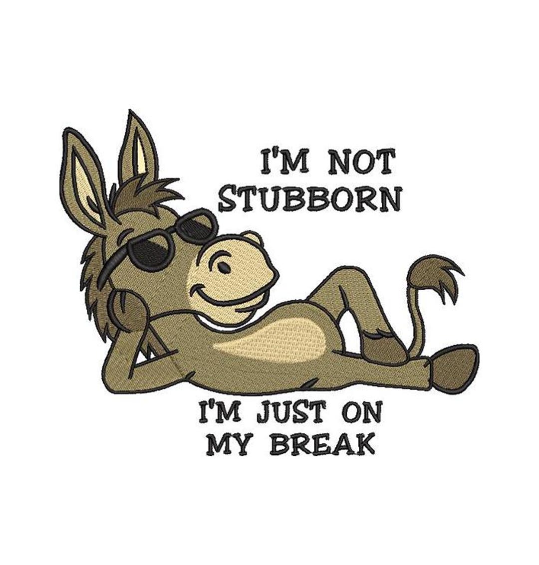 Donkey Chill Embroidery Design: Funny Yoga Animal Quote (digital File ...