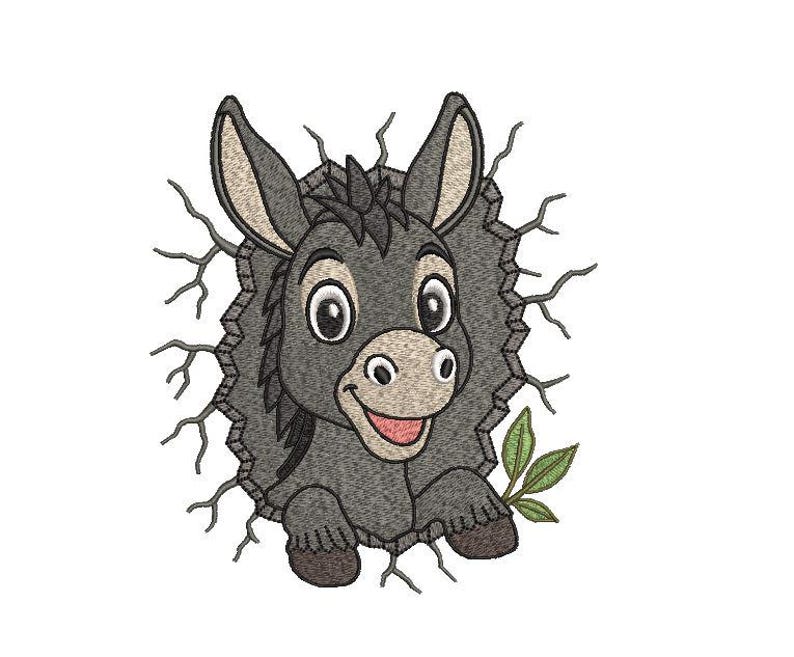 Cheeky Baby Donkey Embroidery Pattern Embroidery Baby Donkey Machine ...