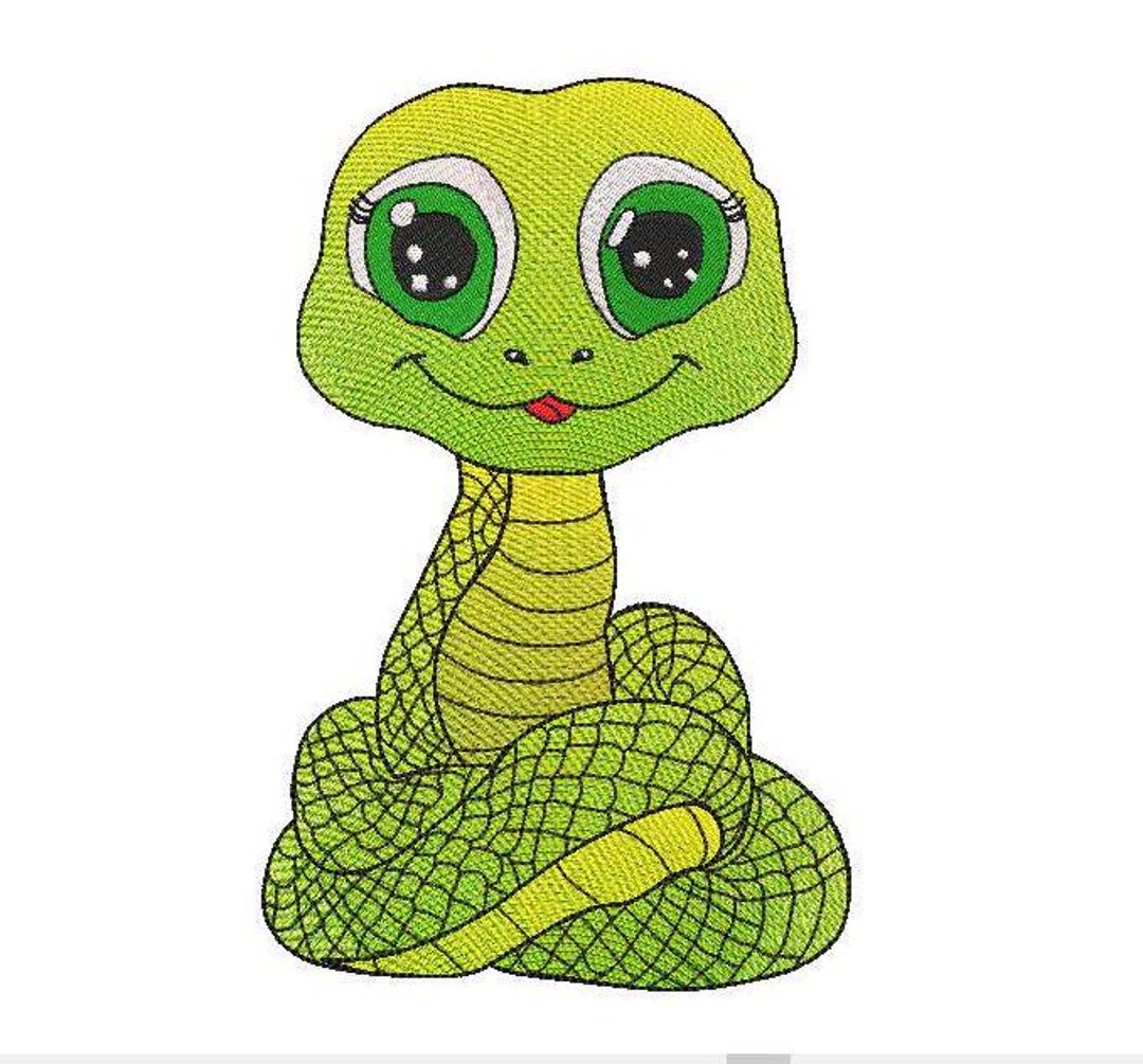 Machine Embroidery Baby Snake, Cute Snake Animal Machine Embroidery7 ...