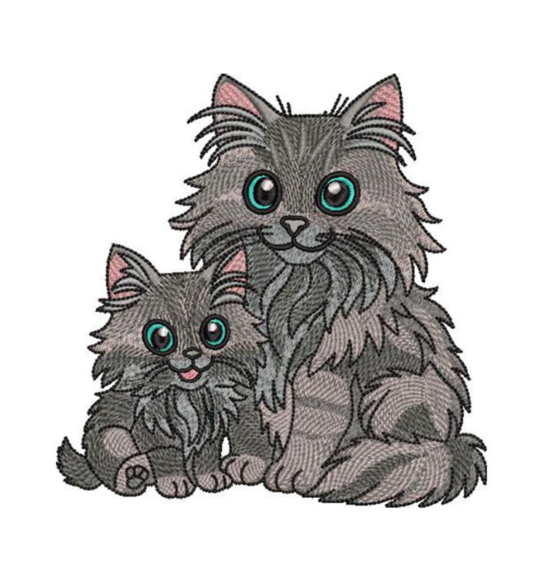 Baby Cat & Mam Embroidery Design: Adorable Kitten Machine Embroidery (5 ...
