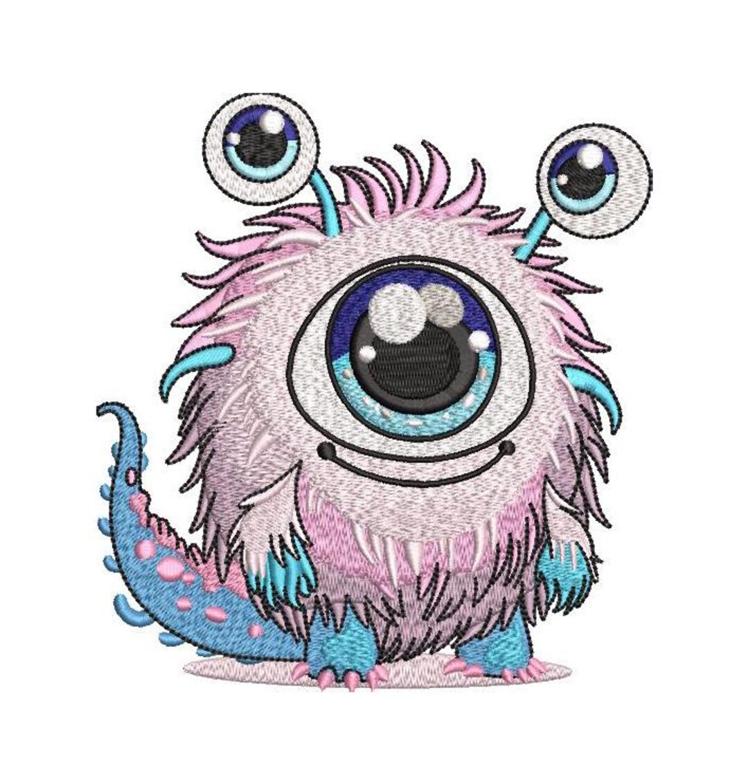 Cute Monster Embroidery Design Machine Embroidery Cute Monster Machine ...