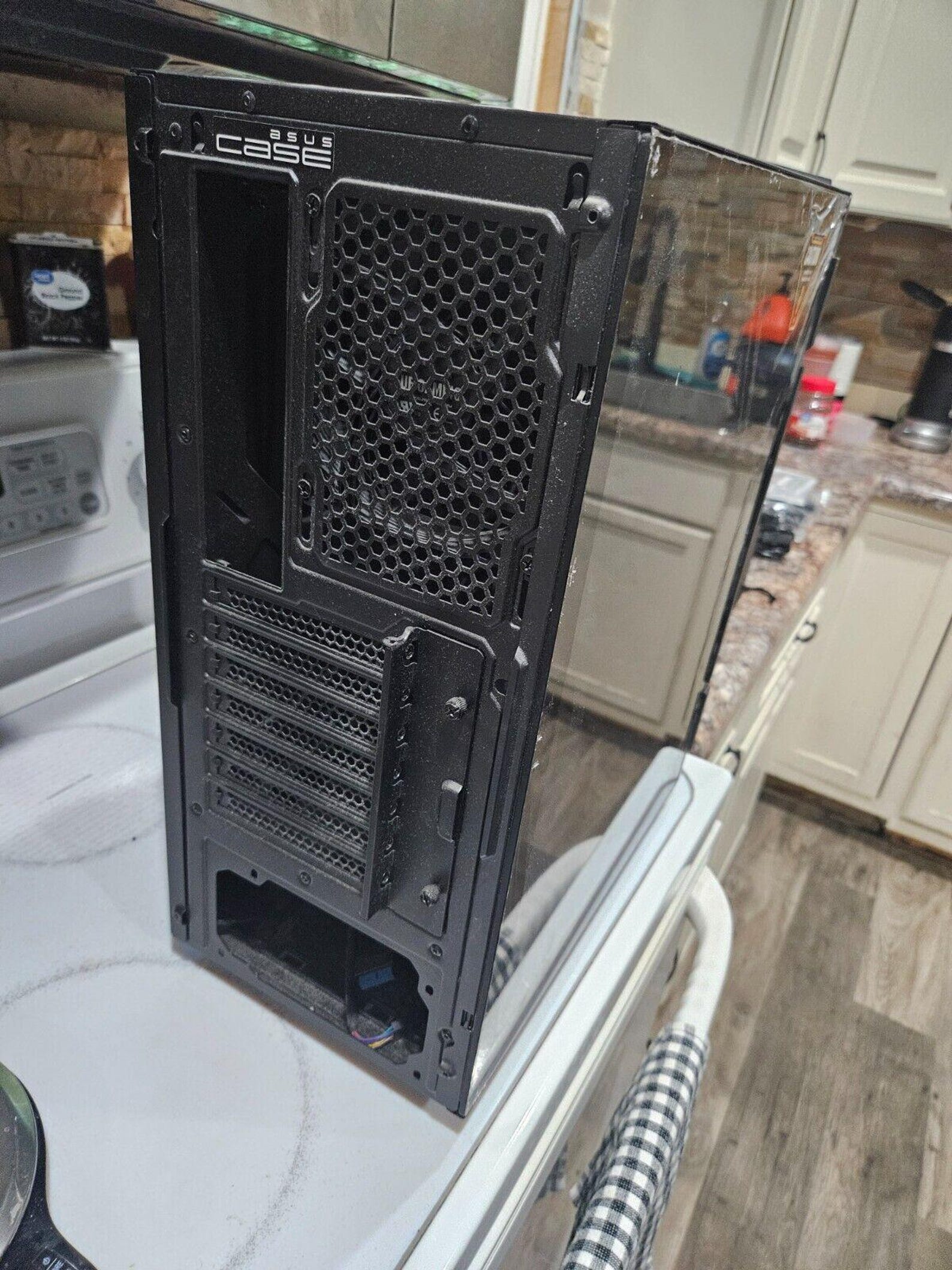 Asus GT301 TUF Gaming Black ATX Desktop Computer Case Plus Power Suppy ...