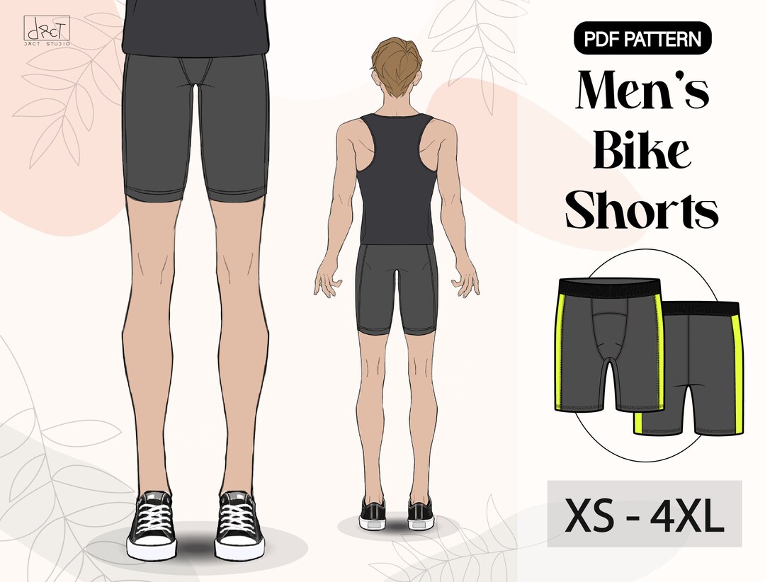 Men’s Bike Shorts | PDF Sewing Pattern | XS–4XL | Activewear / Casual ...