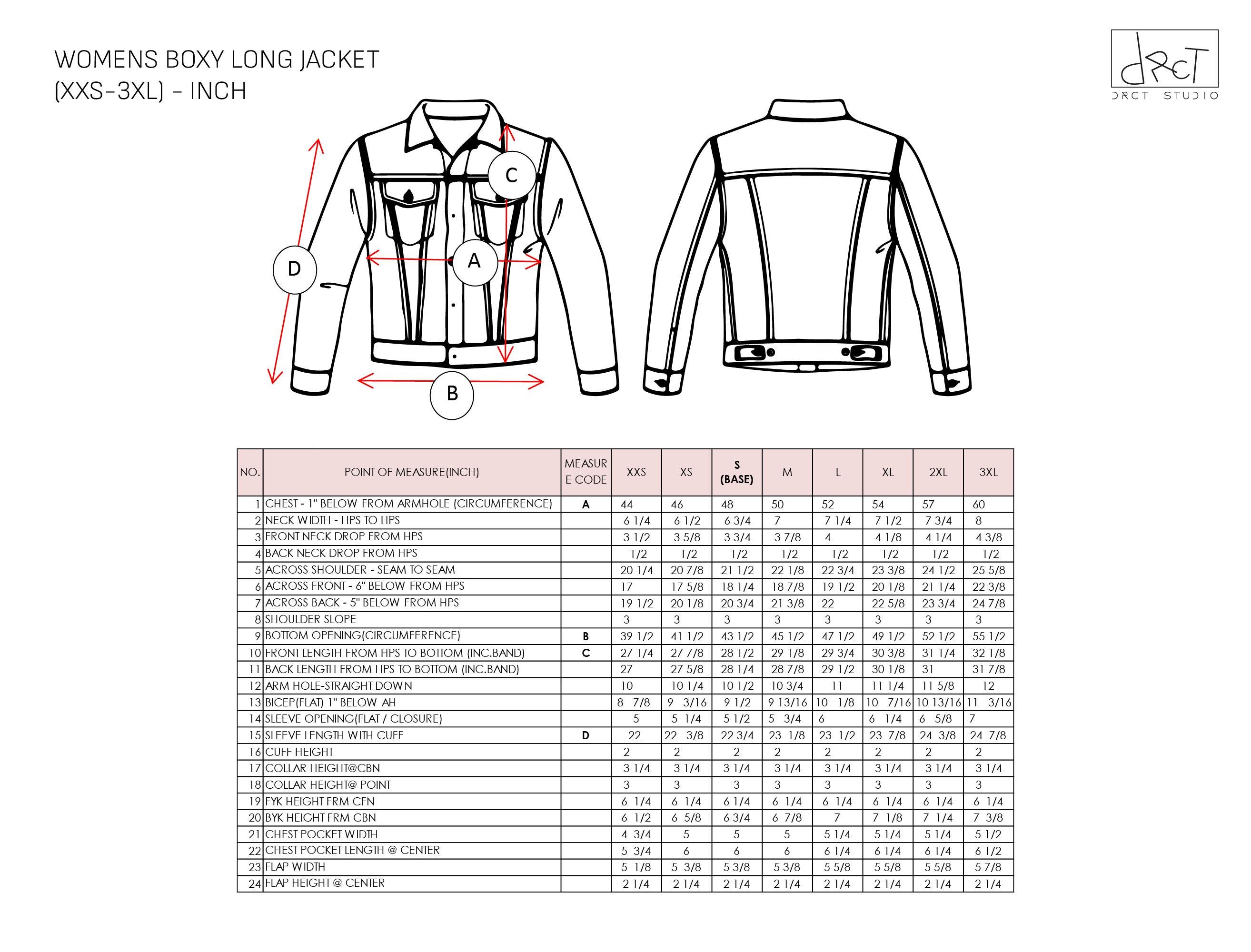 Women's Oversized Denim Jacket PDF Sewing Pattern | Boxy Denim Jacket ...