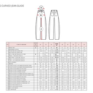 24 32 Women's Curved Sewing Pattern Digital PDF A4, A0 - Etsy