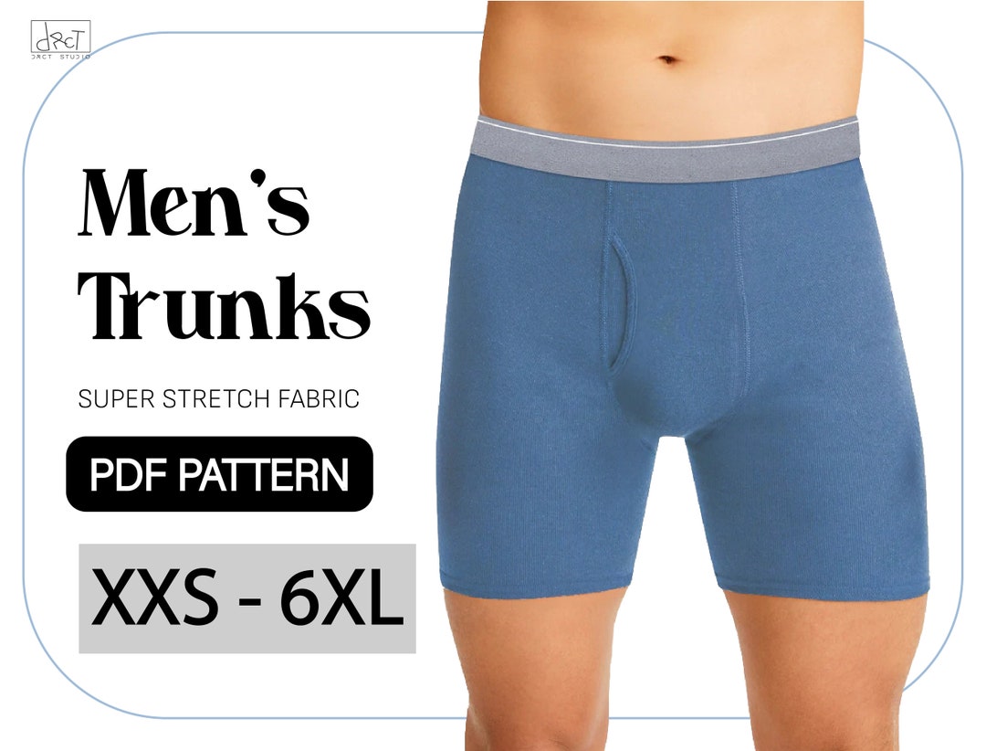 Men's Trunk Underwear | PDF Sewing Pattern | XXS–6XL | A4 / A0 / Letter ...