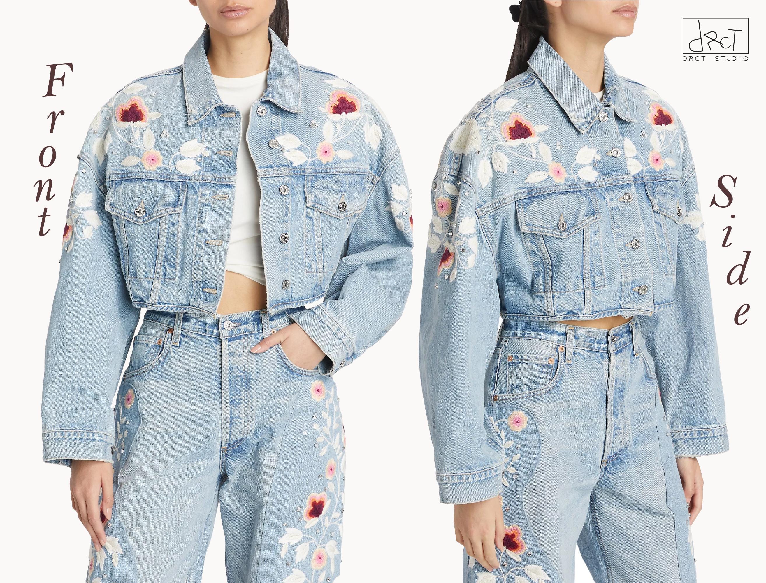 Women’s Crop Pleat Denim Jacket Sewing Pattern | A4 / A0 | XXS–3XL ...