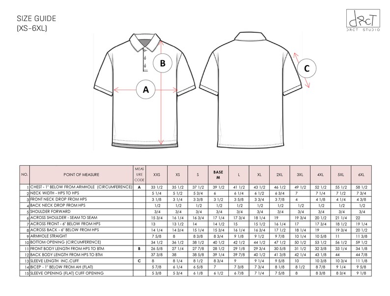 Men’s Polo Shirt | PDF Sewing Pattern | XXS–6XL | A4 / A0 / Letter ...
