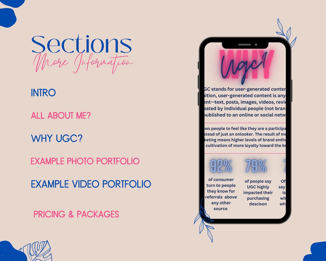 UGC Creator Portfolio Template,ugc Template | Canva Templates | Media ...