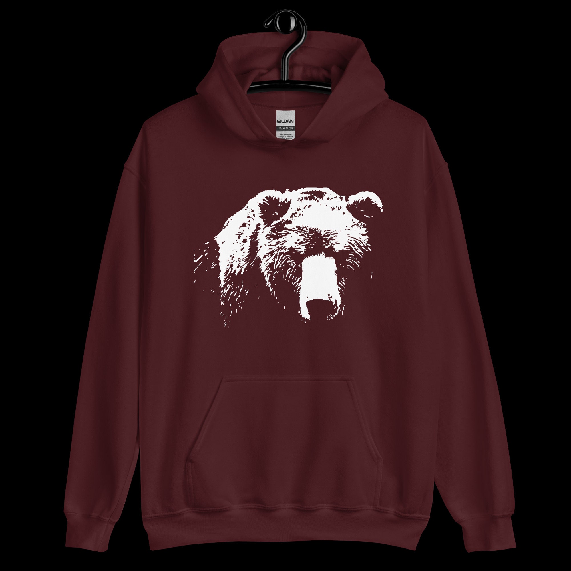 Bear Hoodie Etsy