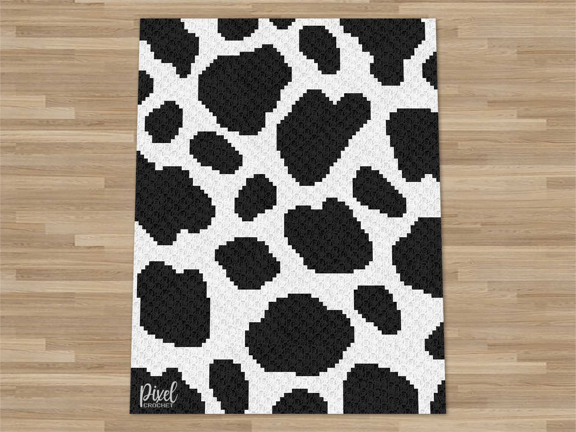C2C Cow Print Blanket Crochet Pattern | PDF | Written & Chart - Etsy Canada
