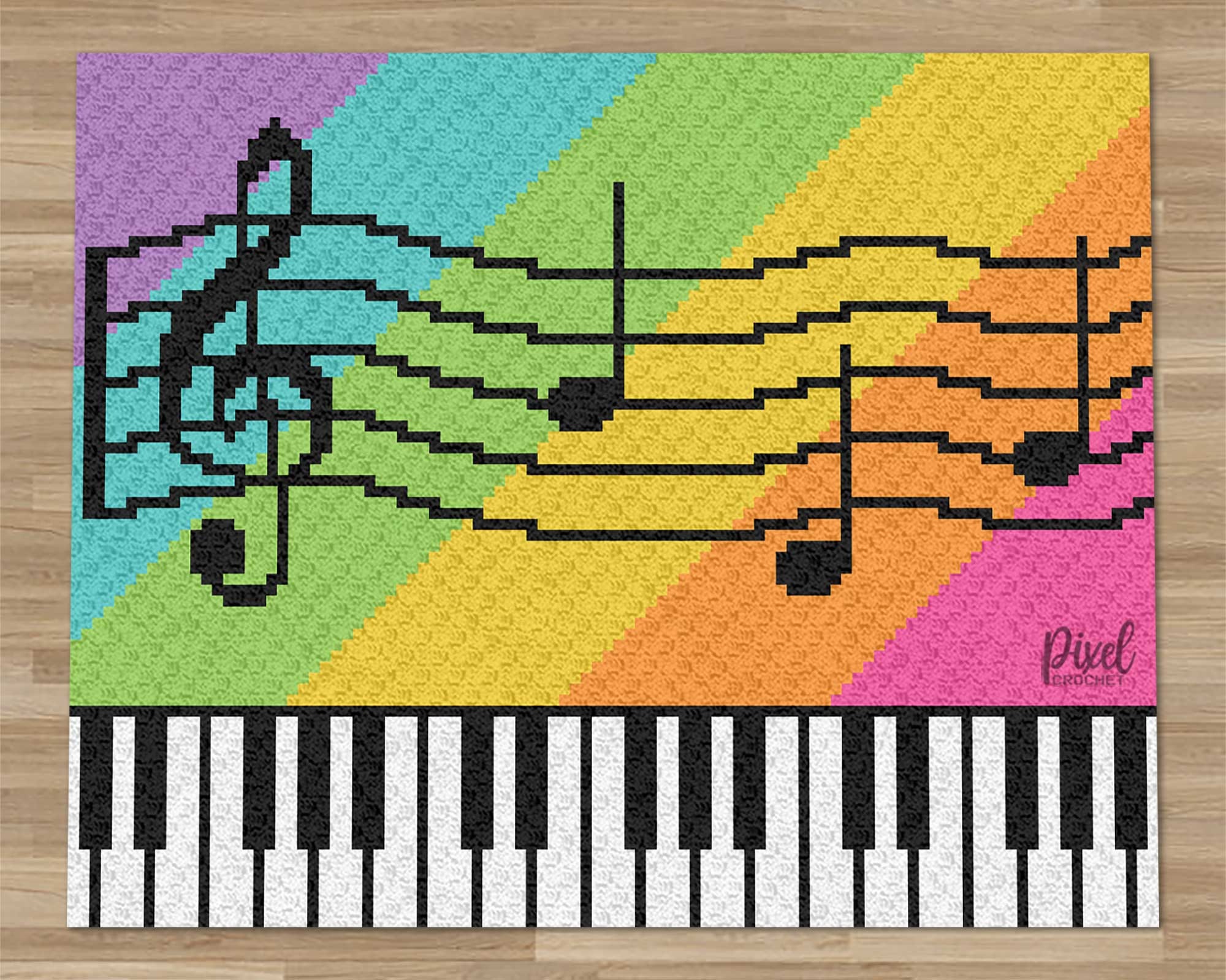 C2C Piano Keys Blanket Crochet Pattern - Etsy
