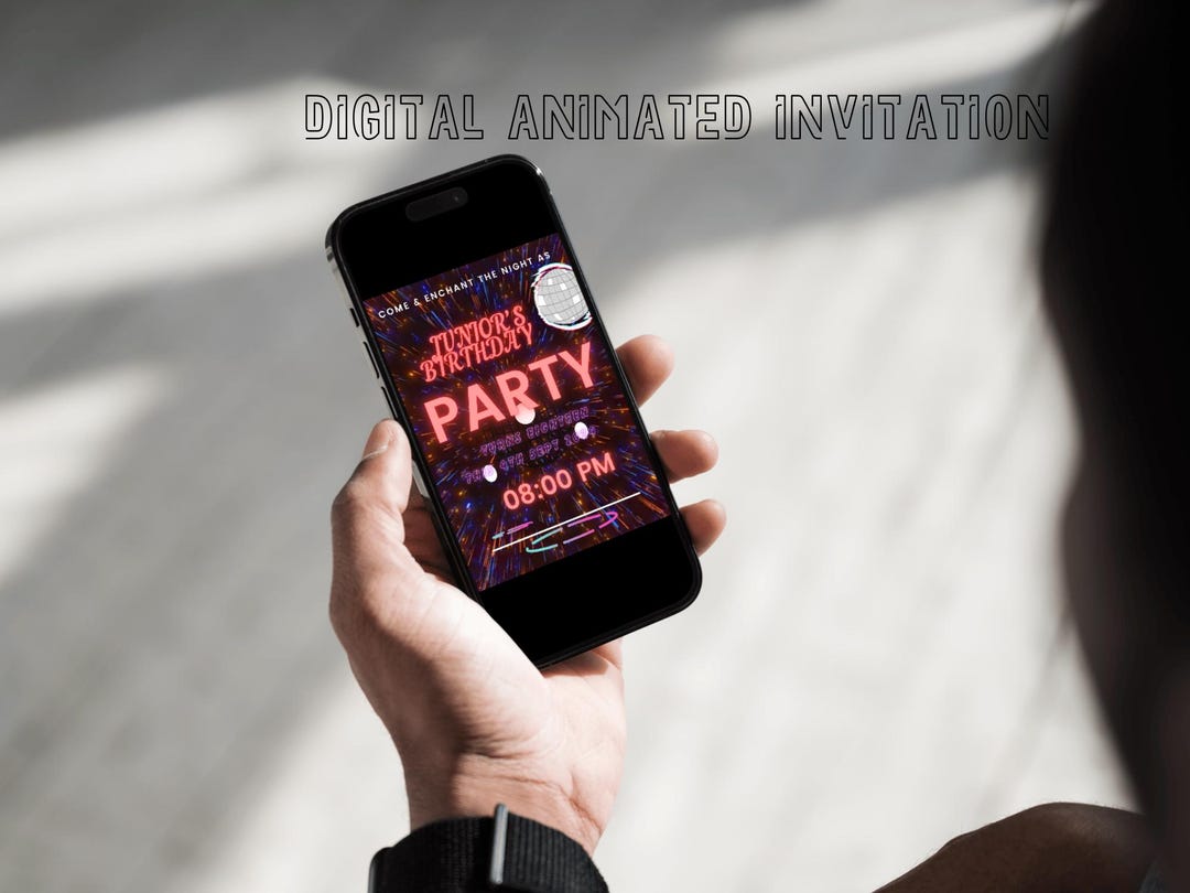 Glow Birthday Invitation, Glow Invitation, Editable Kids Glow Neon ...