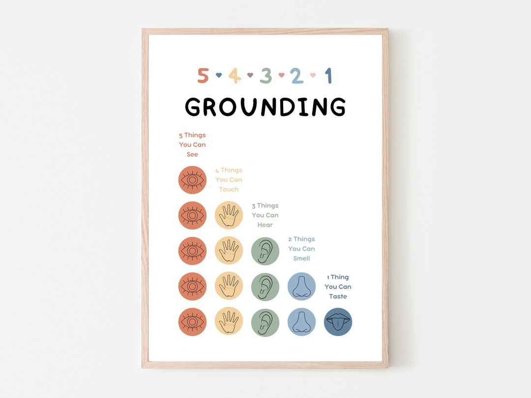 Kid Grounding Poster Calming Down Print Kid Grounding Technique Poster ...