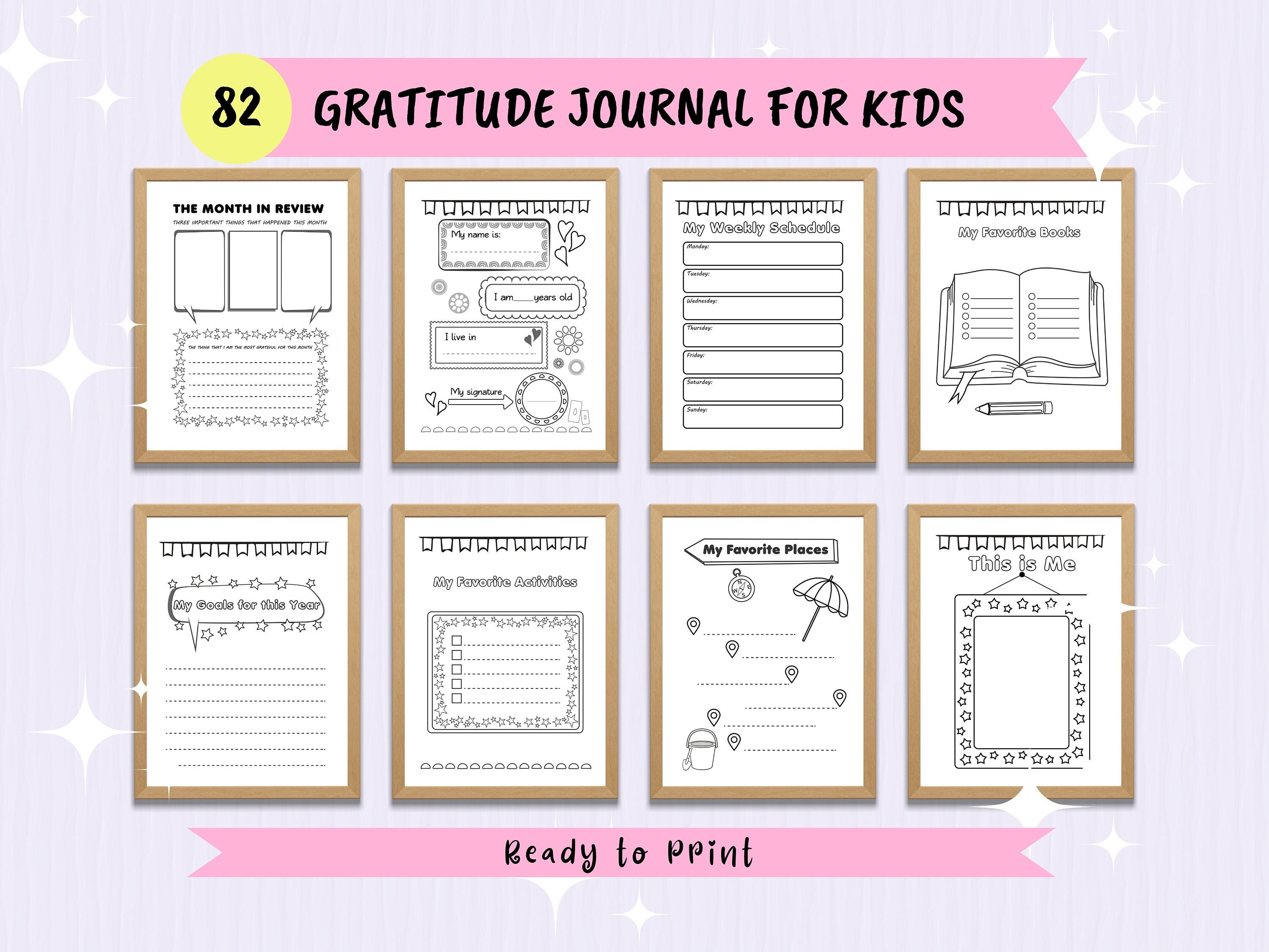 Gratitude Journal Printable Journal Pages for Kids Gratitude Activity ...