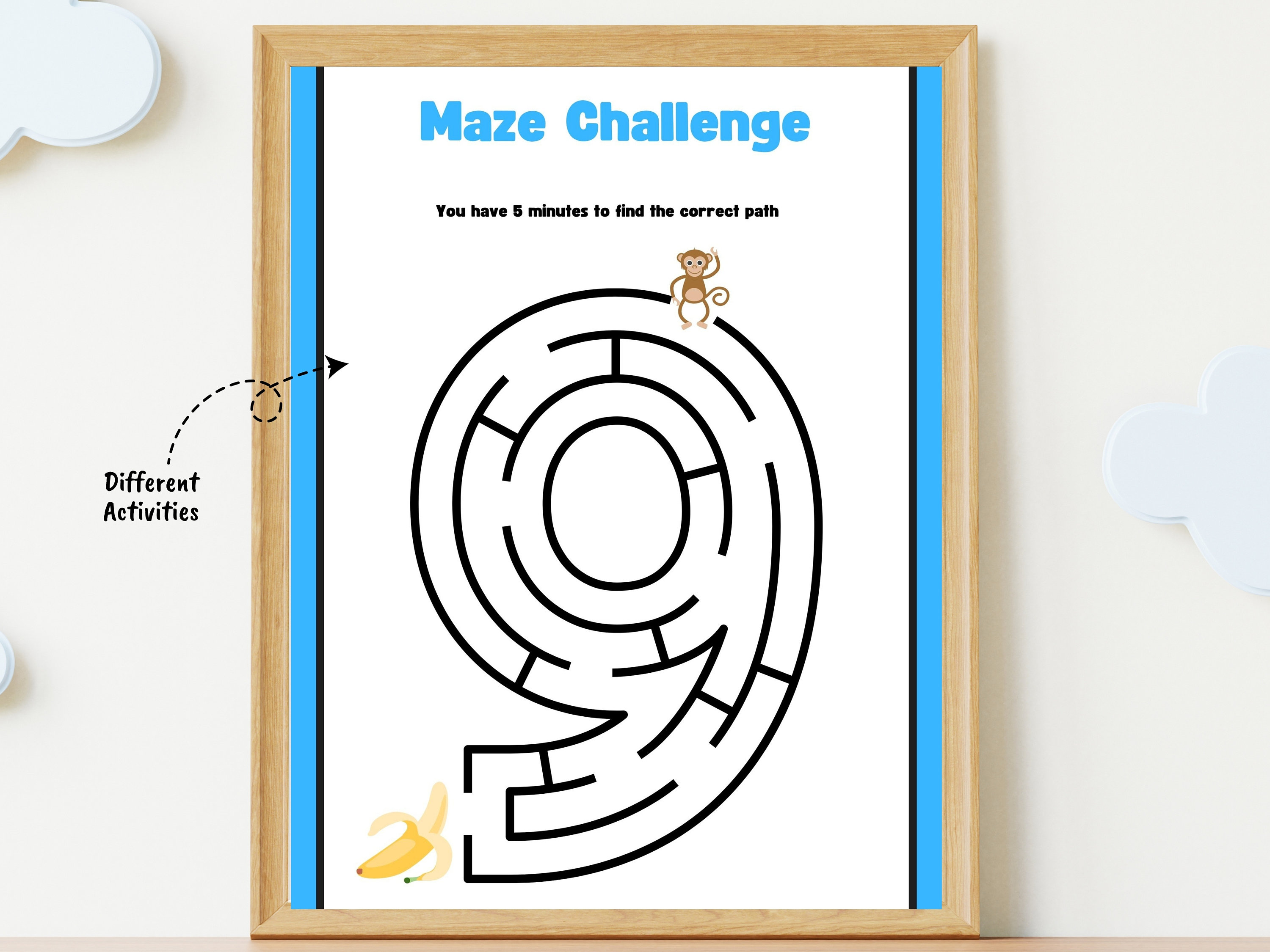 Kid Maze Page Kid Puzzle Kid Maze Kid Activity Print Maze Printable Kid ...