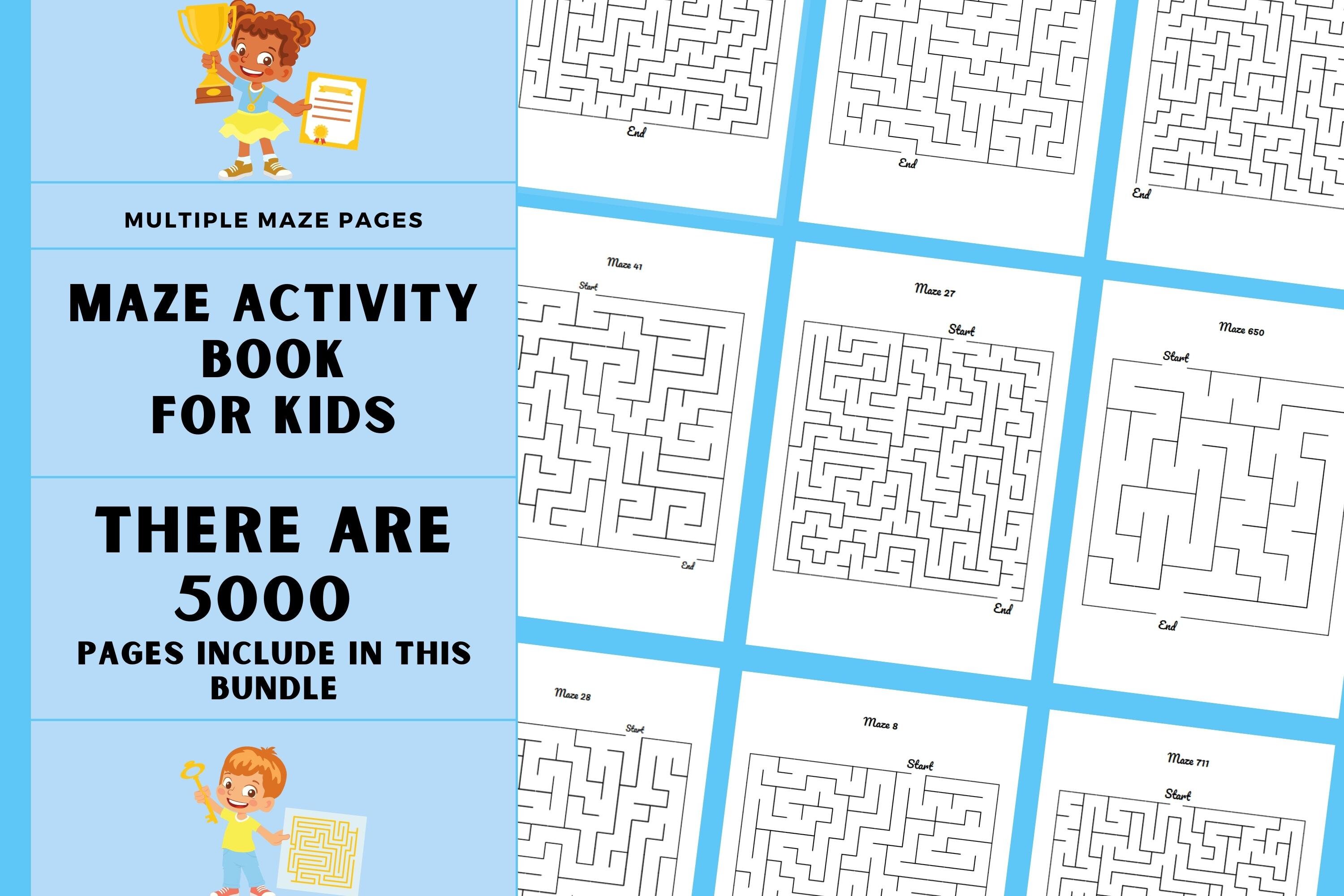 Maze for Kids Summer Activity Center for Kids Printable Maze - Etsy