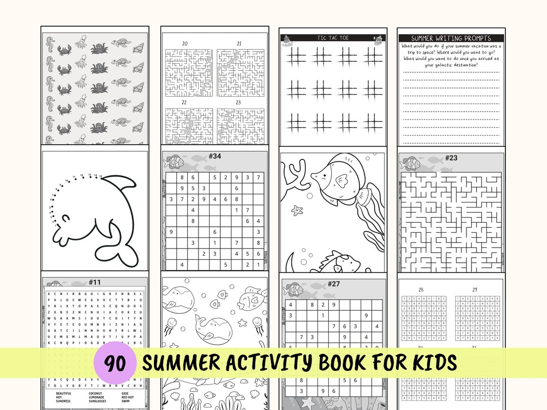 Road Trip Activity Busy Sheet Printable Summer List Kid Bucket List ...