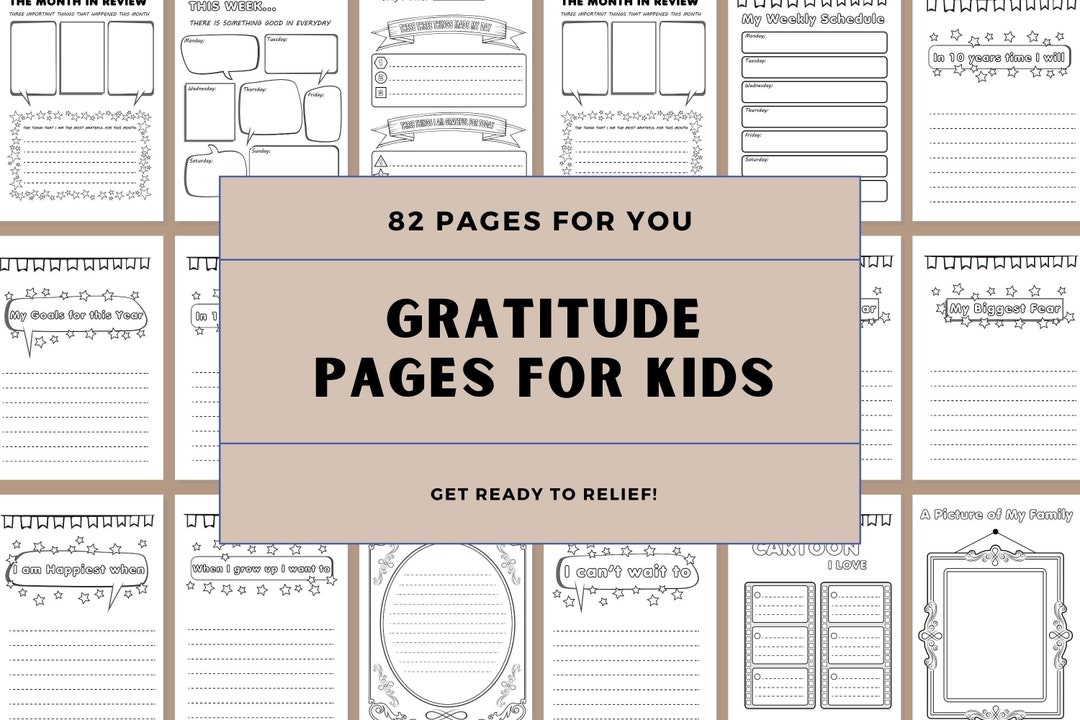 Gratitude Journal Printable Journal Pages for Kids Gratitude Activity ...