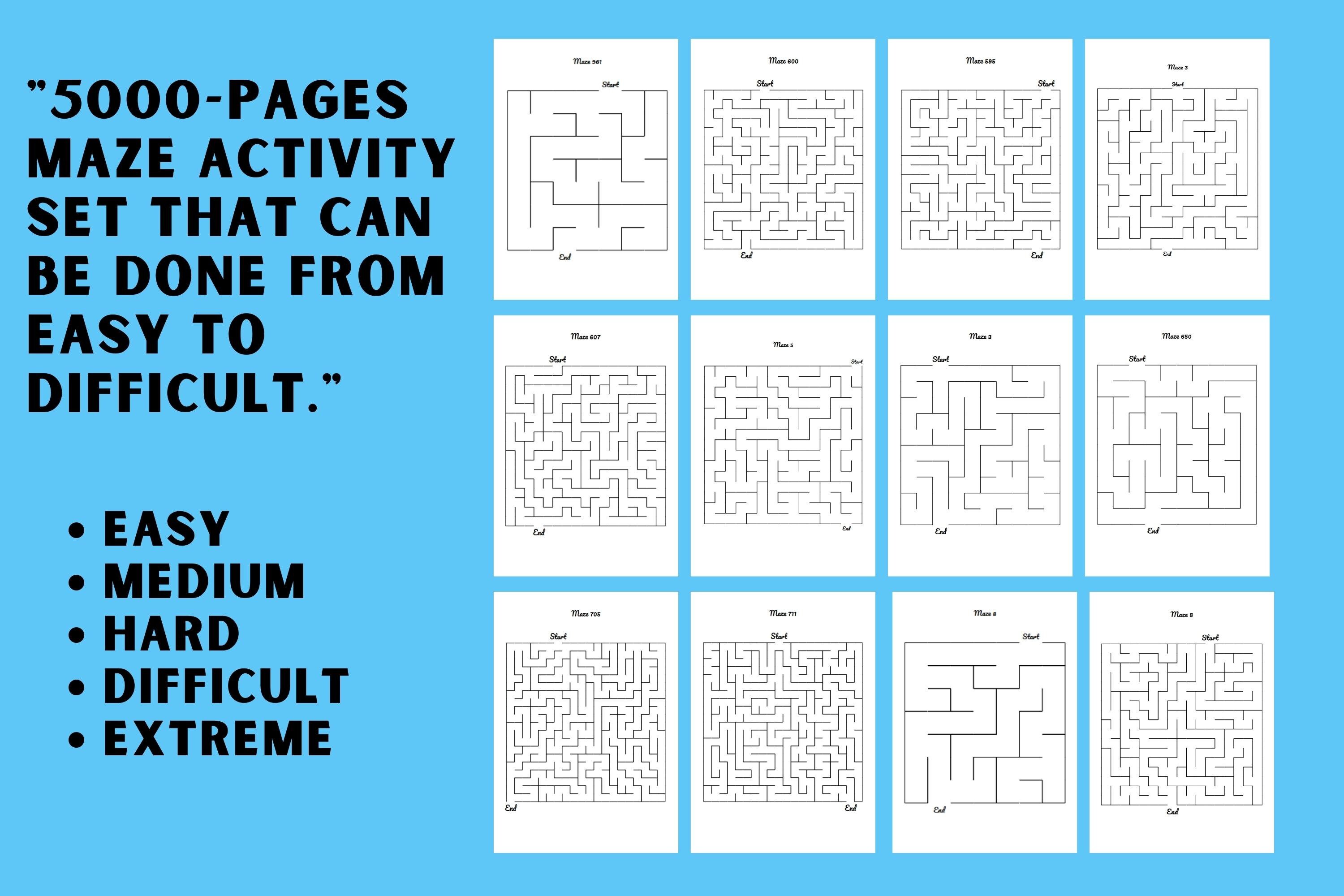Maze for Kids Summer Activity Center for Kids Printable Maze - Etsy