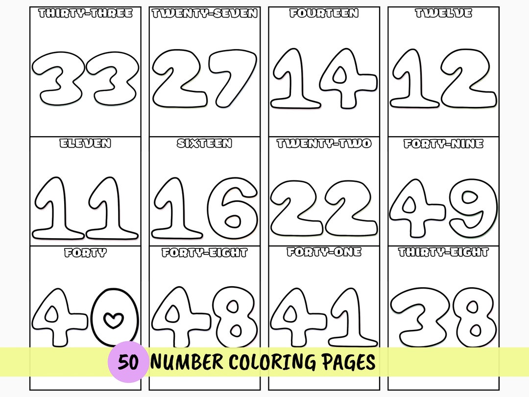 Number Worksheet Color Prek Pages Print Number Book Color Sheet Number ...