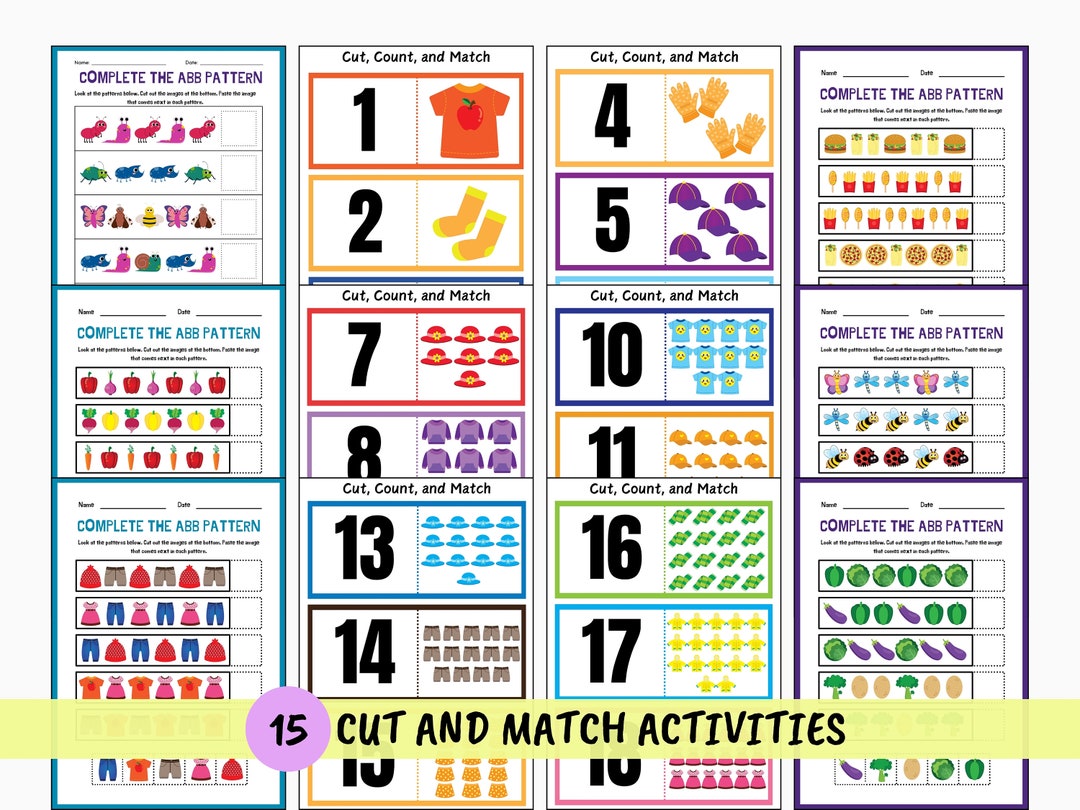 Kid Match Activity Fun Learn Kid Page Toddler Match Kid Pages ...