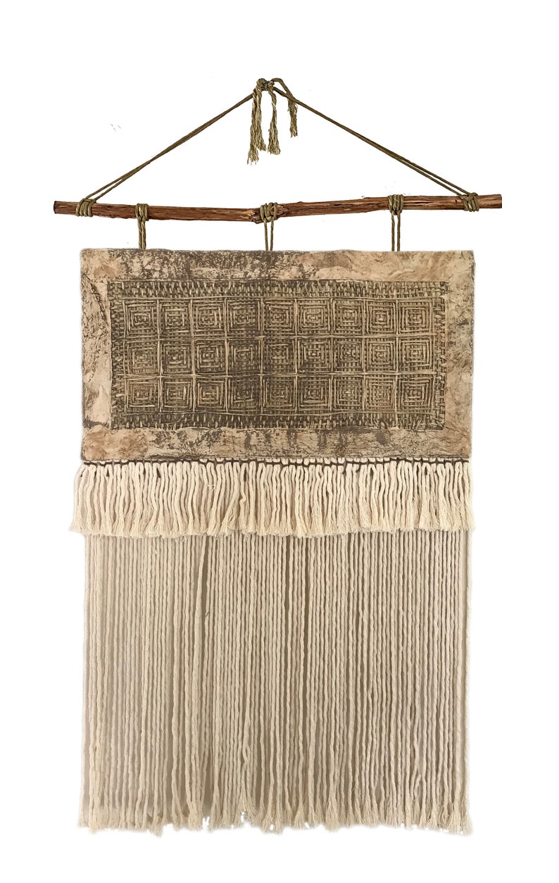 LITZA. Wall Hanging. Fiber Wall Art. Textile Art. Cotton and Macrame ...