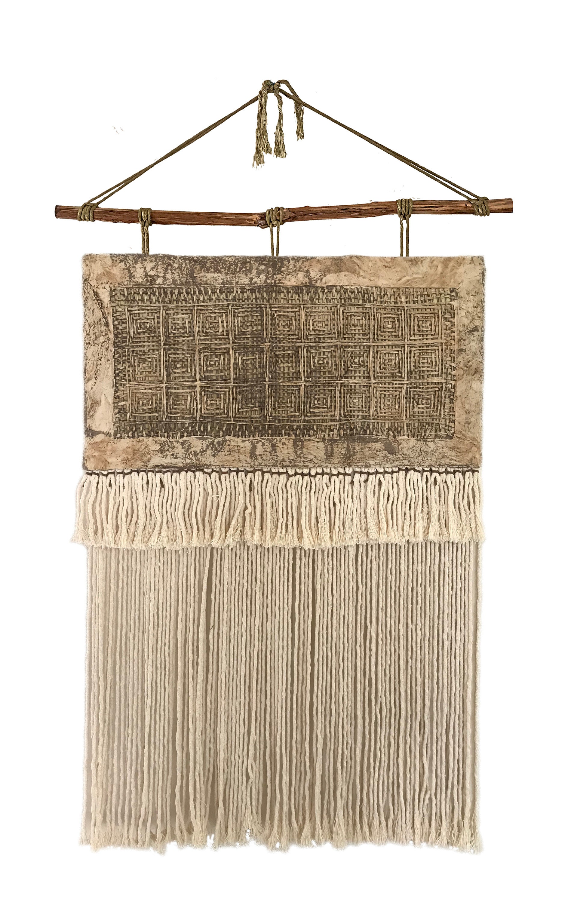 LITZA. Wall Hanging. Fiber Wall Art. Textile Art. Cotton and Macrame ...
