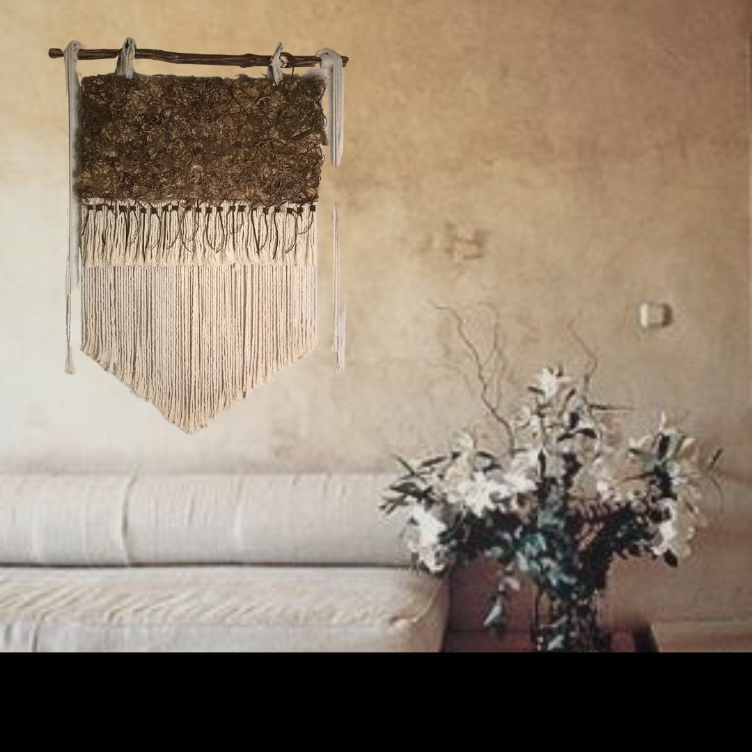 AHAU 2. Wall Hanging. Fiber Wall Art. Textile Art. Cotton and Macrame ...