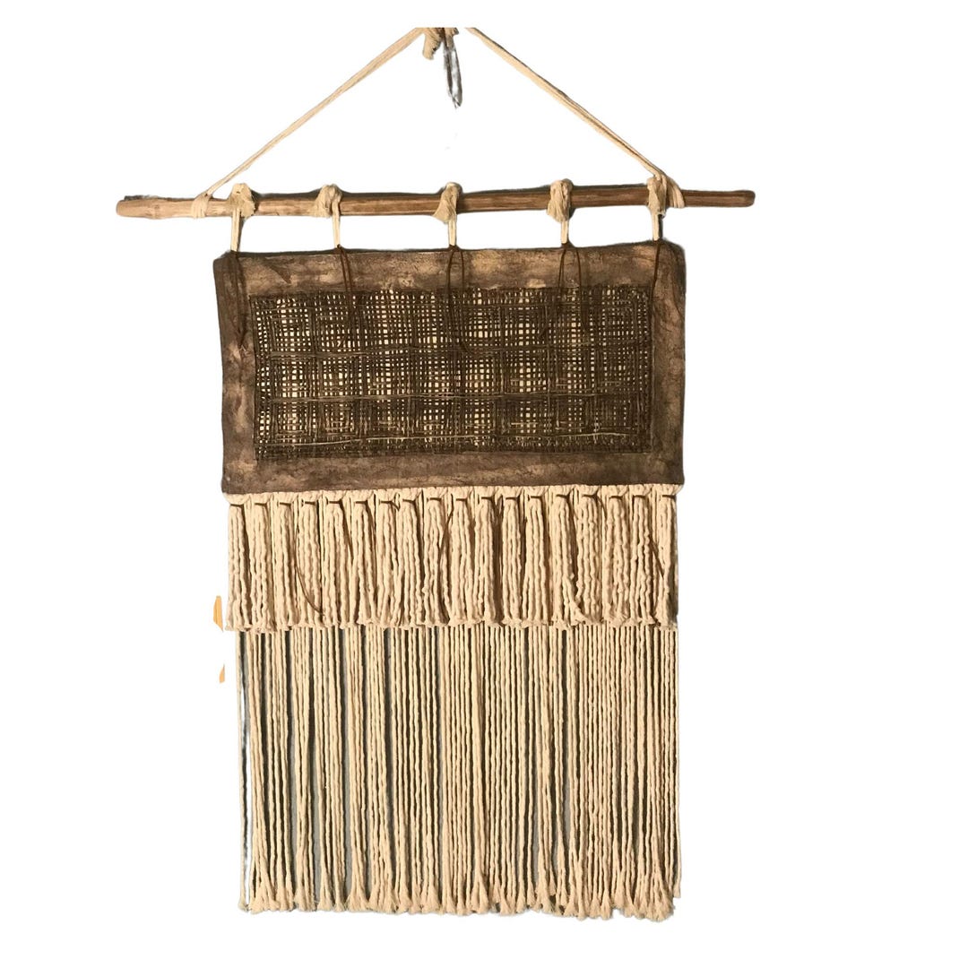 LITZA. Wall Hanging. Fiber Wall Art. Textile Art. Cotton and Macrame ...