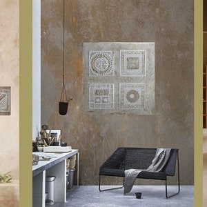 Two Pieces of Amate Paper. Tree Bark Art Fron Mexico. Wall Hanging ...