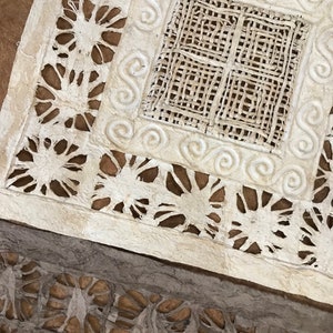 Two Pieces of Amate Paper. Tree Bark Art Fron Mexico. Wall Hanging ...