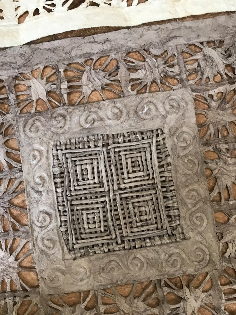 Two Pieces of Amate Paper. Tree Bark Art Fron Mexico. Wall Hanging ...