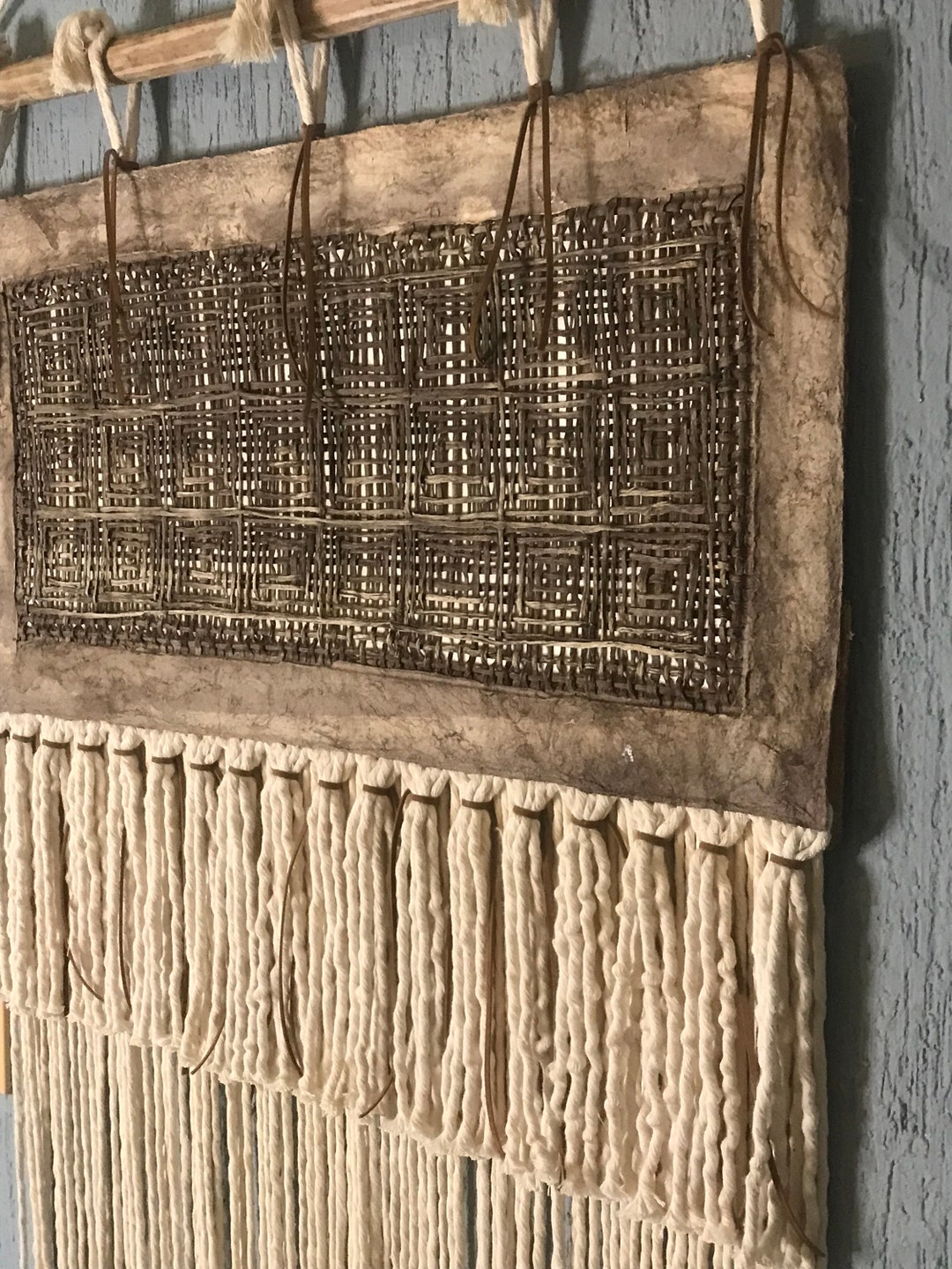 LITZA. Wall Hanging. Fiber Wall Art. Textile Art. Cotton and Macrame ...