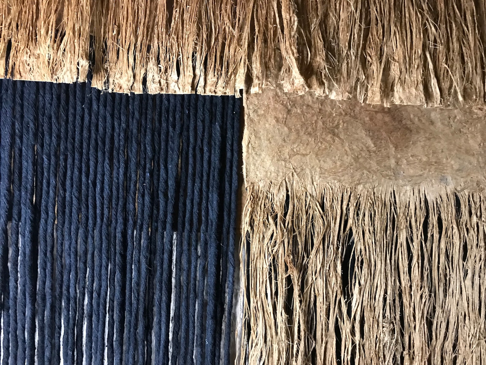 PALENQUE. Wall Hanging. Textile Art. Cotton and Macrame. Bark Amate ...