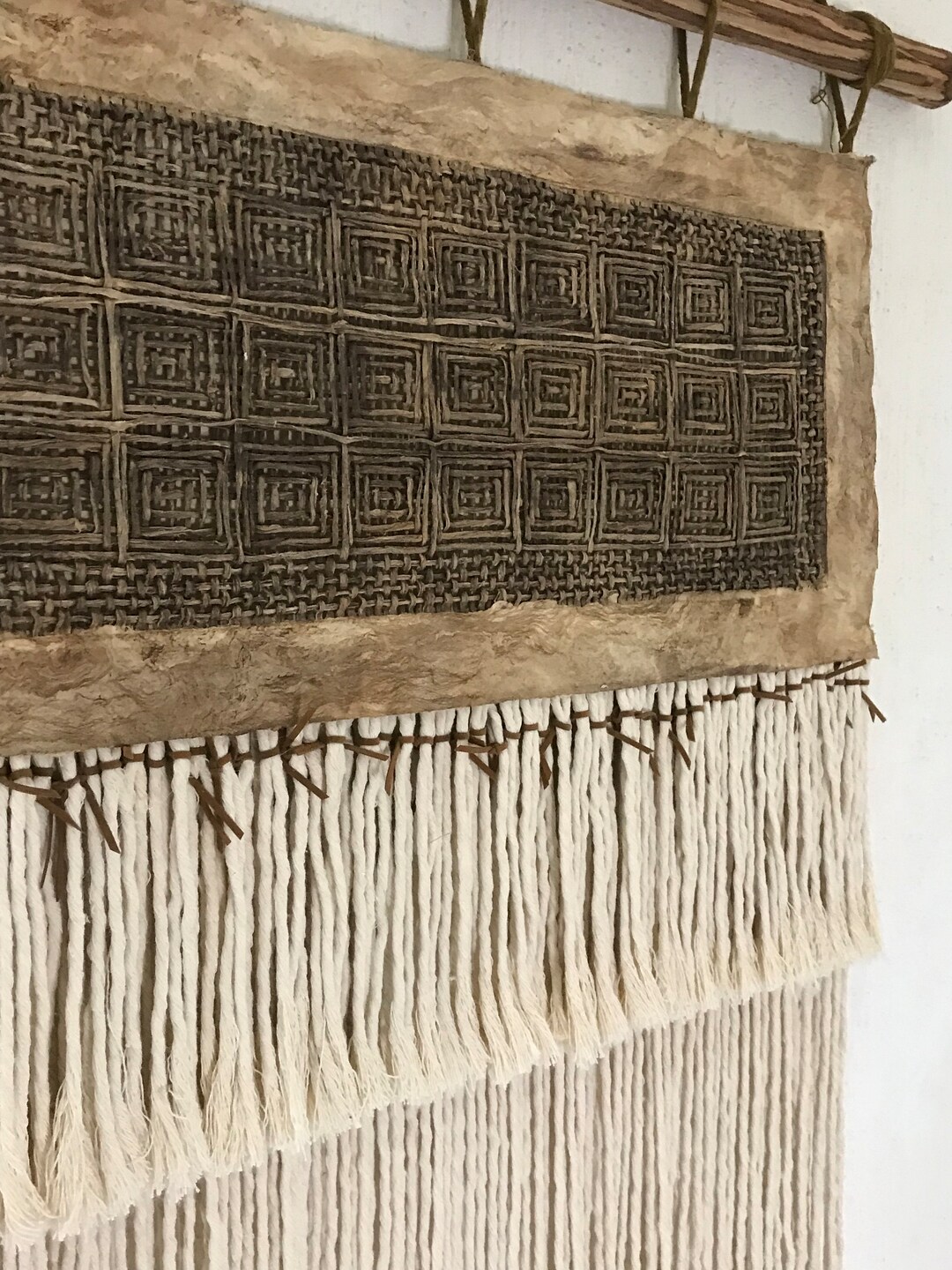 LITZA. Wall Hanging. Fiber Wall Art. Textile Art. Cotton and Macrame ...