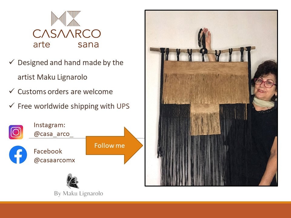 LITZA. Wall Hanging. Fiber Wall Art. Textile Art. Cotton and Macrame ...