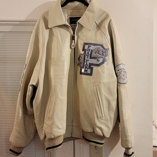 Phat Farm Leather Jacket - Etsy