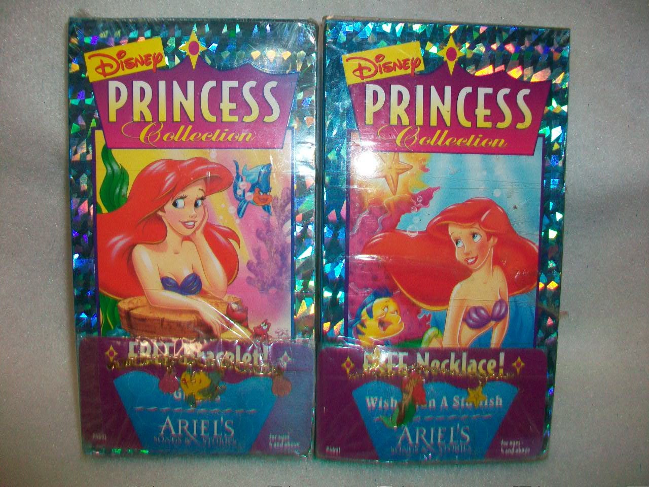 2 Disney Princess Collection ariel VHS Tapes WITH Jewelry - Etsy