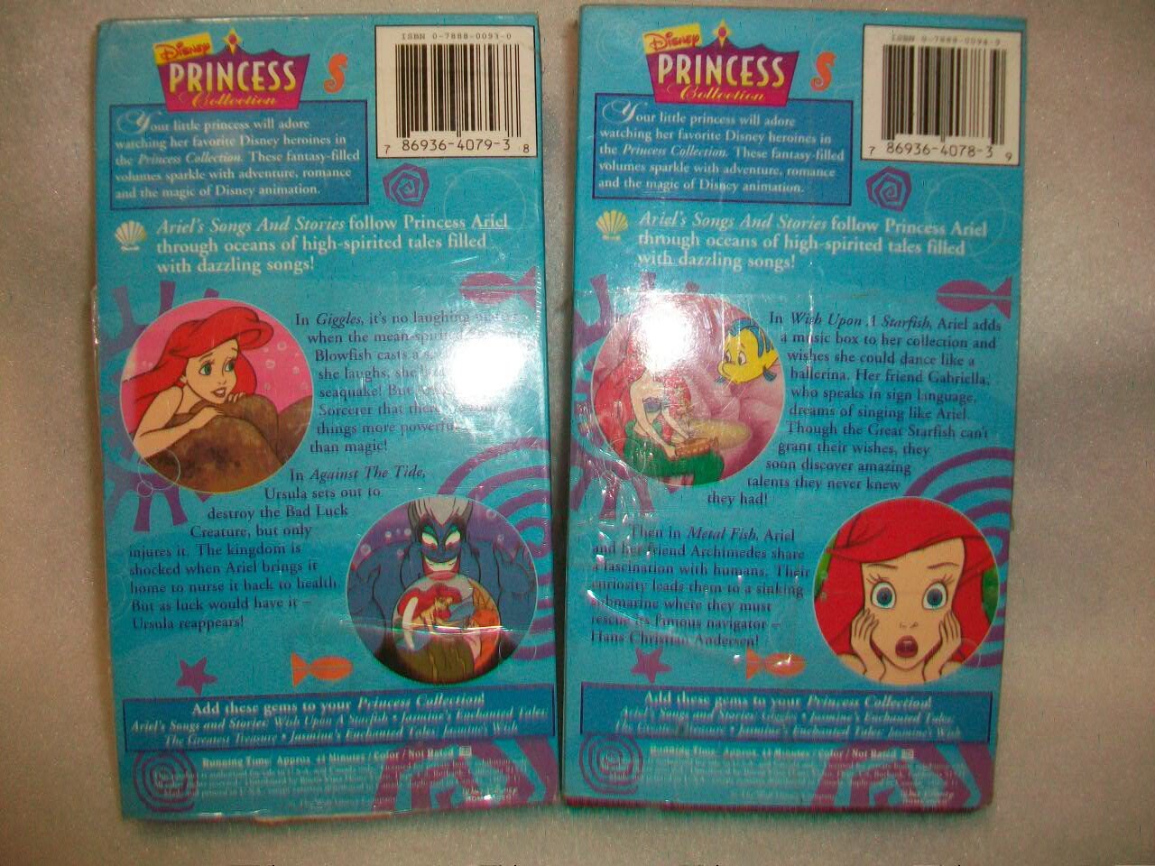 2 Disney Princess Collection ariel VHS Tapes WITH Jewelry - Etsy