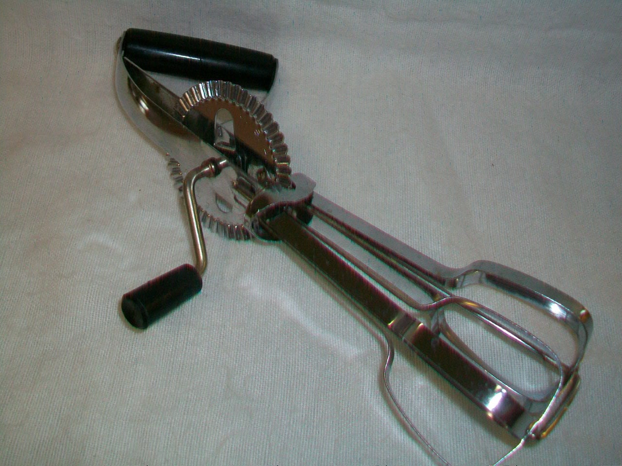 Vintage Ecko Hand Crank Egg Beater Mixer With Angled Handle Stainless ...
