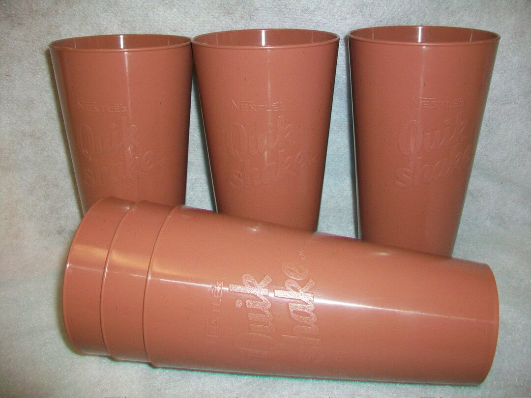 Set of 6 Vintage Plastic Nestle's Quik Shake Cups - New Old Stock - No ...