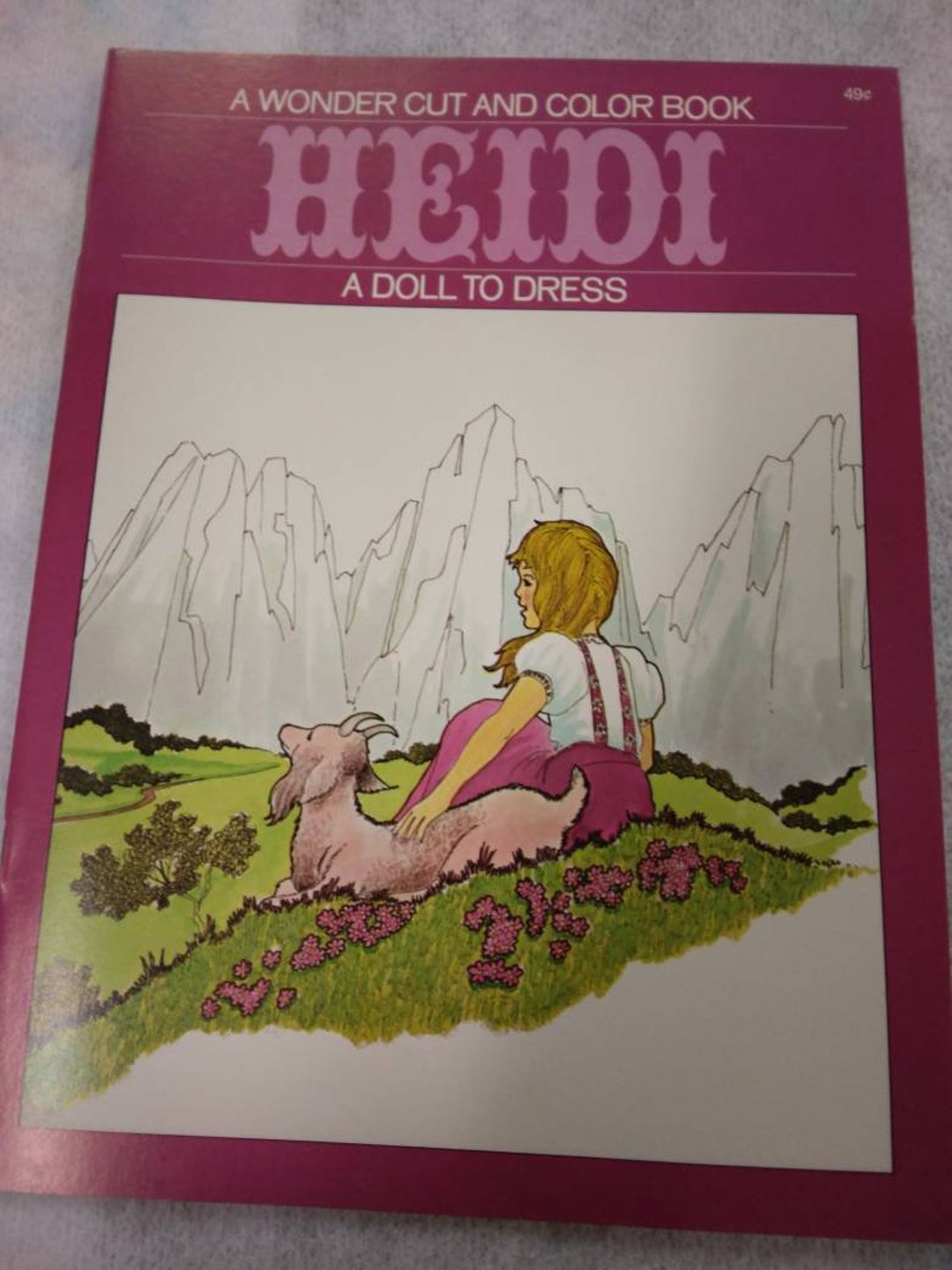 Vintage 1970's Heidi Paper Dolls + Coloring Book - A Wonder Cut and ...