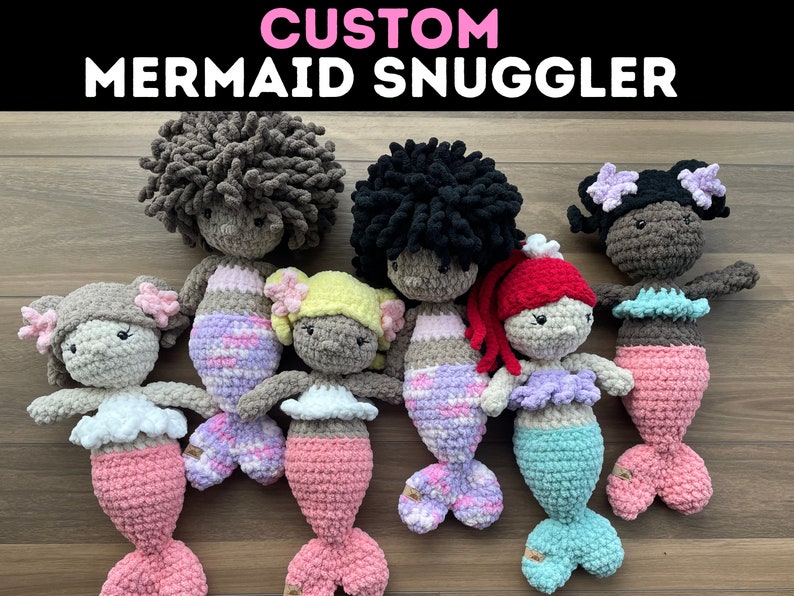 Mermaid Stuffie | Crochet Mermaid | Baby Shower Gift | Little Girl ...